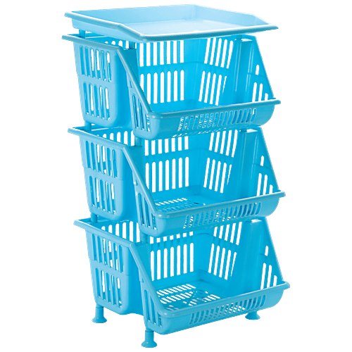 Buy Aristo Spacio Multi-Purpose Plastic Kitchen Rack/Kitchen Stand - 3 ...