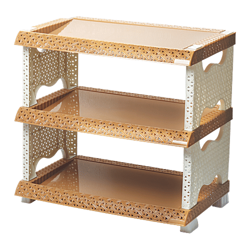 Buy Aristo Vittora Plastic Shoe Rack/Shoe Stand - 3 Steps, Assorted ...