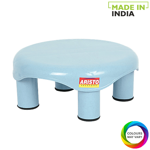 Buy Aristo Marvel Plastic Bathroom Patla & Stool - Plain, Assorted ...