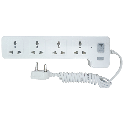 Buy Syska SSK-EBS-0403-O 4 Socket Power Strip/Cord with 2.5 Metre Wire ...