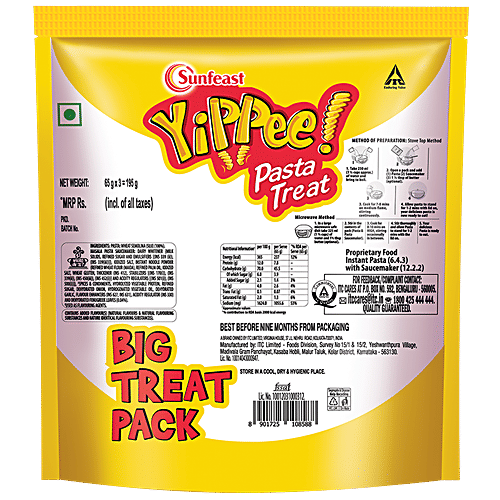 Buy Sunfeast YiPPee! Pasta Treat - Masala Online at Best Price of Rs 75 ...