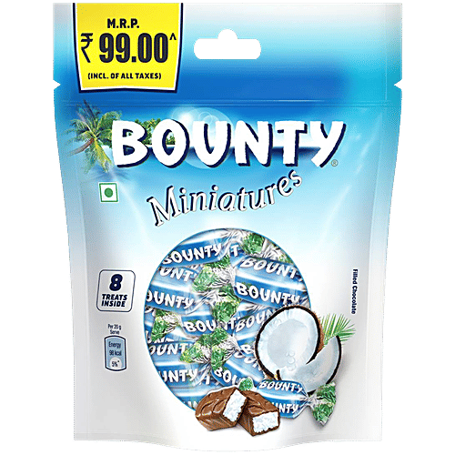 Buy Bounty Miniatures Milk Chocolate - Coconut Filled Online at Best ...