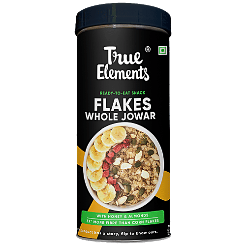 Buy True Elements Whole Jowar Flakes - Honey & Almonds, Helps In ...