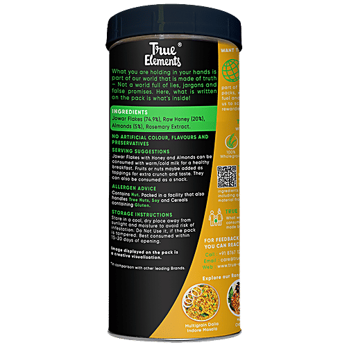 Buy True Elements Whole Jowar Flakes - Honey & Almonds, Helps In ...