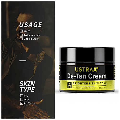 Buy Ustraa De-Tan Cream - Brightens Skin & Reduces Tan, For Men Online ...