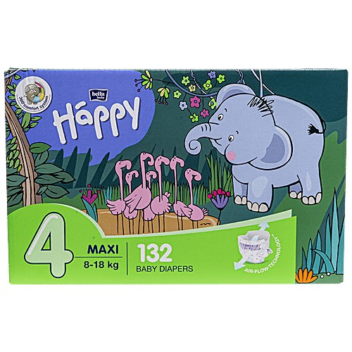 Buy Bella Diapers - 4 Maxi, 8-18 kg, Flexi Fit, Air Flow Technology ...