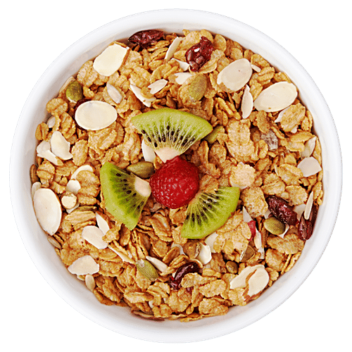 Buy True Elements Whole Wheat Flakes - Honey & Almonds, Dietary Fibre ...