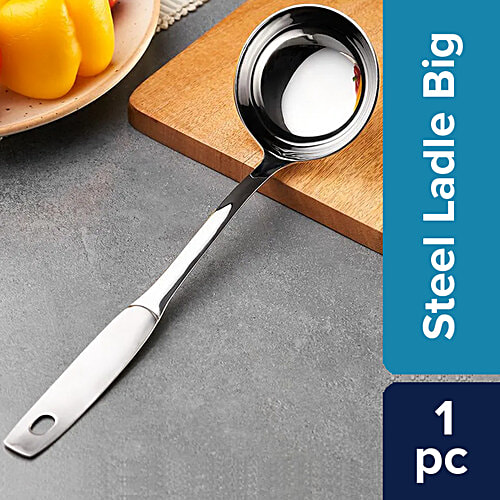 Buy bb home Dal/Gravy Ladle - Big, Premium Gem Series, Stainless Steel ...