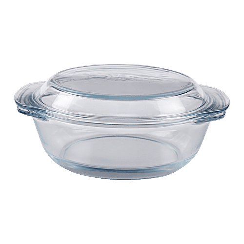Buy BB Home Glass Round Borosilicate Casserole/ Container With Lid ...