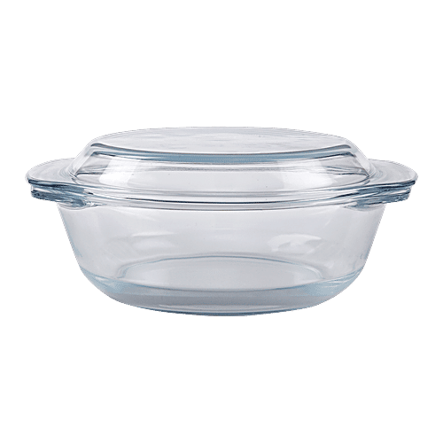Buy BB Home Glass Round Borosilicate Casserole/ Container With Lid ...