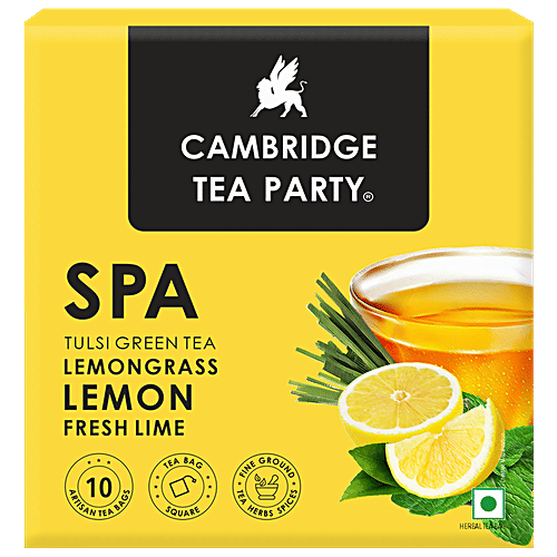 Buy Cambridge Tea Party Spa Tulsi Green Tea - Lemongrass, Lemon & Fresh ...