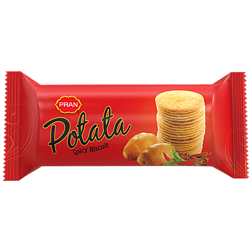 Buy PRAN Potata Flavoured Biscuit - Spicy, Thins, For Teatime Snacking ...