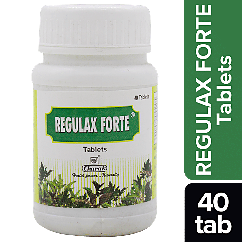 Buy Charak REGULAX FORTE Tablets -A Polyherbal Laxative Online at Best ...