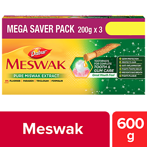 Buy Dabur Meswak Toothpaste - For Complete Gum Care, Paraben & Fluoride ...