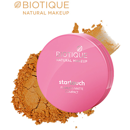 Buy Biotique Natural Makeup Startouch Flawless Matte Compact - Almond ...