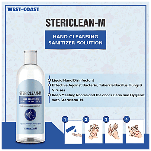 Buy West Coast Stericlean-M Hand Cleansing Sanitizer Solution - Alcohol ...