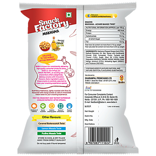 Buy SNACK FACTORY Makhana - Achari Mango Twist Online at Best Price of ...