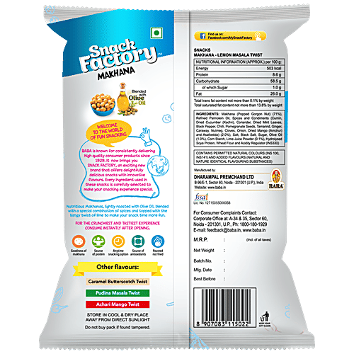 Buy SNACK FACTORY Makhana - Lemon Masala Twist Online at Best Price of ...