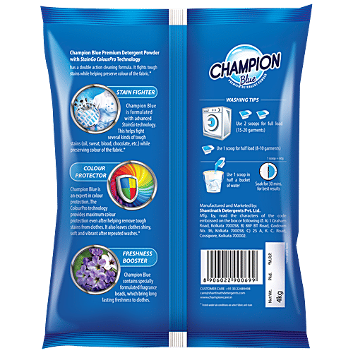 Buy Champion Blue Premium Detergent Powder - Front Load Online at Best ...