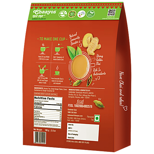Buy Chaayos Tea Blend/Chai - Adrak Elaichi, Premium Flavoured Online at ...