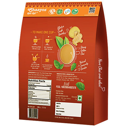 Buy Chaayos Tea Blend/Chai - Adrak Tulsi, Premium Flavoured Online at ...