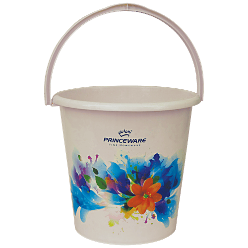 Buy Princeware Super Deluxe Plastic Bucket- For Bathing/Cleaning, With ...