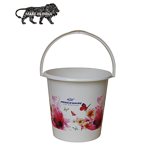 Buy Princeware Super Deluxe Plastic Bucket- For Bathing/Cleaning, With ...