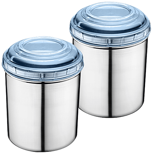 Buy Jensons Steel Storage Deep Dabba/ Container Set With PP Lid ...