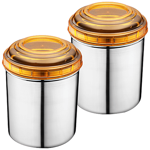 Buy Jensons Steel Storage Deep Dabba/ Container Set With PP Lid ...