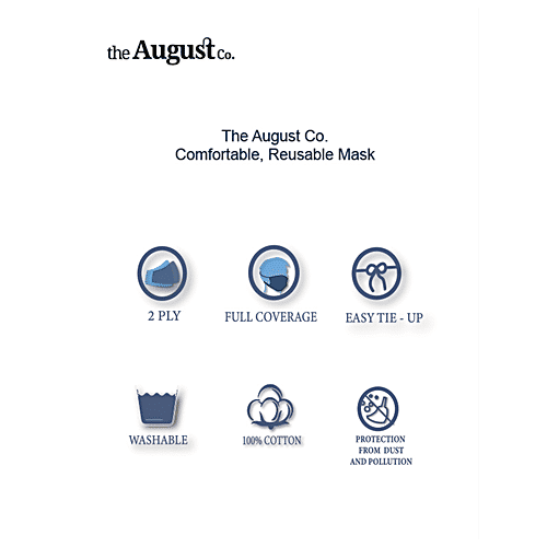 Buy The August Co. 2 Ply 100% Cotton Face Mask For Kids - GG Online at ...