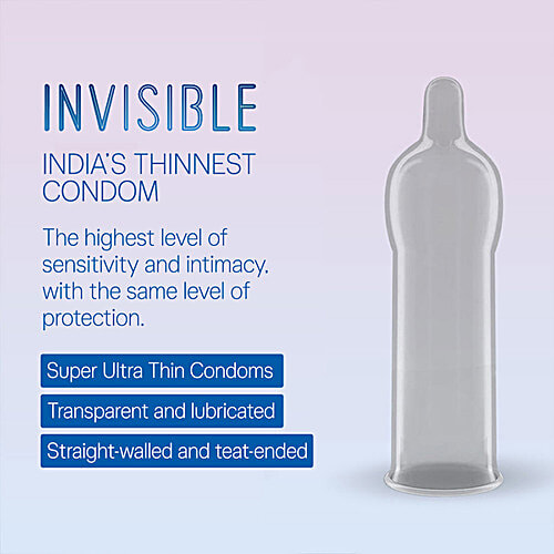 Buy Durex Invisible Super Ultra Thin Condom - For Men Online at Best ...