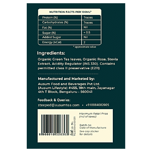 Buy Ausum Tea Glow - Organic Green Tea & Rose Online at Best Price ...