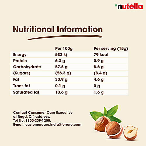 Nutella Nutrition Label