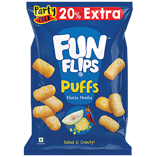 Buy Fun Flips Puffs - Khatta Meetha, Baked & Crunchy Online at Best ...