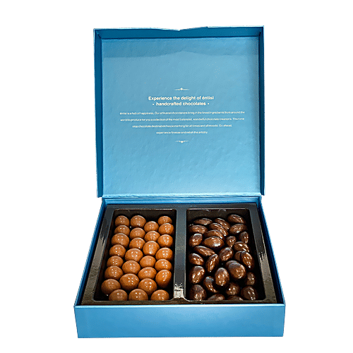 Buy Entisi Chocolate Coated Crunchy Hazelnut & Almond - Handcrafted ...