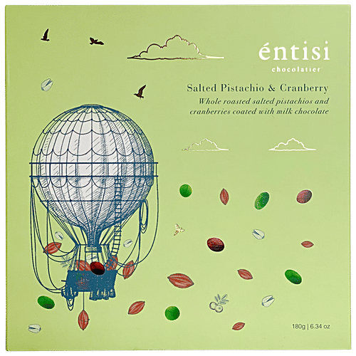 Buy Entisi Chocolate Coated Salted Pistachio & Cranberry Online at Best ...