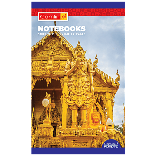 Buy Camlin Long Book Soft Cover Single Line Design Notebook - 172 Pages ...