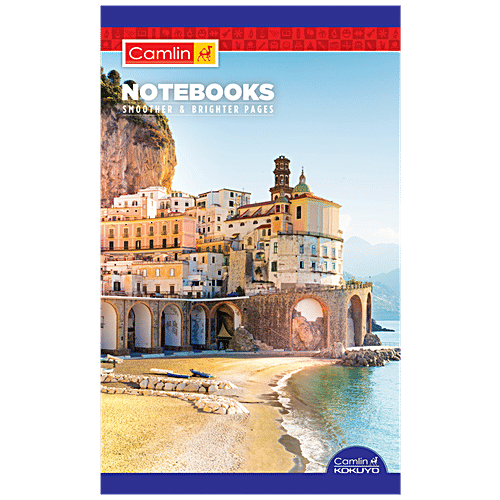 Buy Camlin Long Book Soft Cover Single Line Design Notebook - 172 Pages ...