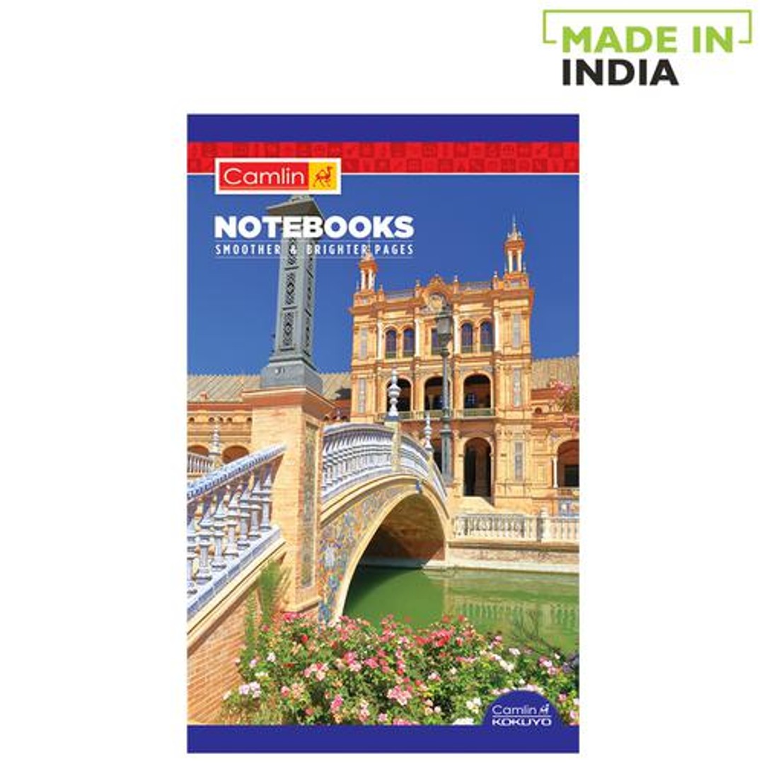 Buy Camlin Long Book Soft Cover Single Line Design Notebook - 172 Pages ...