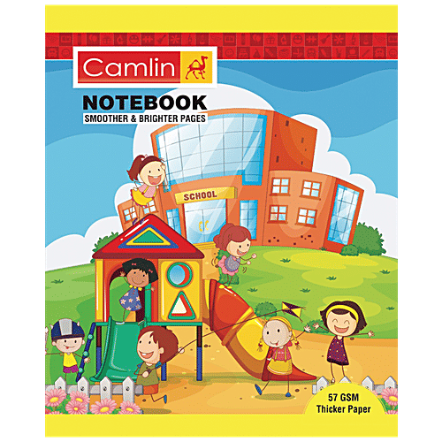 Buy Camlin Small Soft Cover Single Line Design Notebook - 164 Pages ...