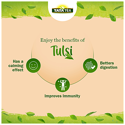 Buy Tata Tea Real Tulsi Leaves With Green Tea Online at Best Price of ...
