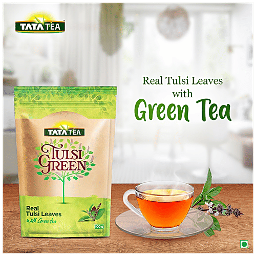 Buy Tata Tea Real Tulsi Leaves With Green Tea Online at Best Price of ...