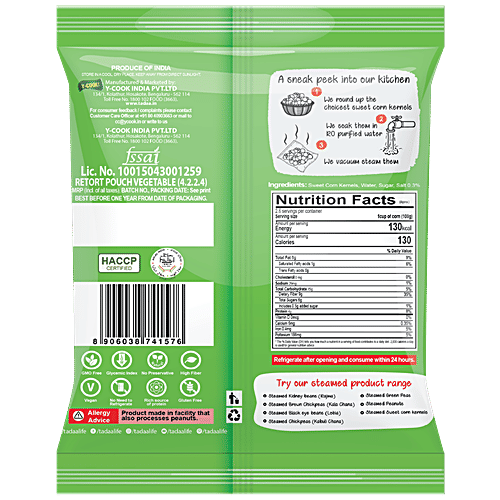 Buy Tadaa Sweet Corn Kernels - Naturally Steamed Online at Best Price ...