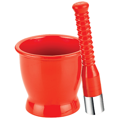 Buy Ritu Ritu mortar-pestle-set-khalbatta-assorted-colour-Red/Blue 1 pc ...
