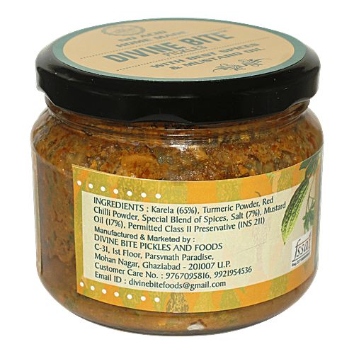 Buy DIVINE BITE Bitter Gourd Pickle Online at Best Price of Rs 220 ...