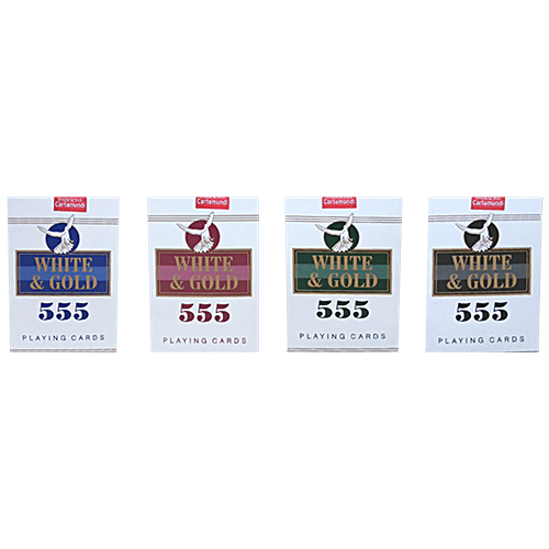 Buy Parksons White & Gold 555 Paper Playing Cards Online at Best Price ...