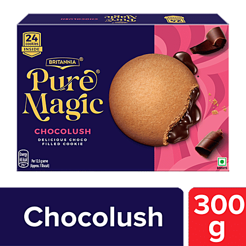Buy Britannia Pure Magic Chocolush Choco Filled Biscuits 300 g Box ...