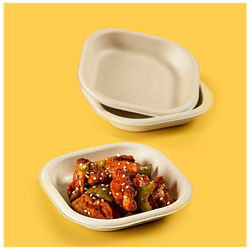 Buy Chuk Disposable Snack Plate - 13 cm Online at Best Price of Rs 115 ...