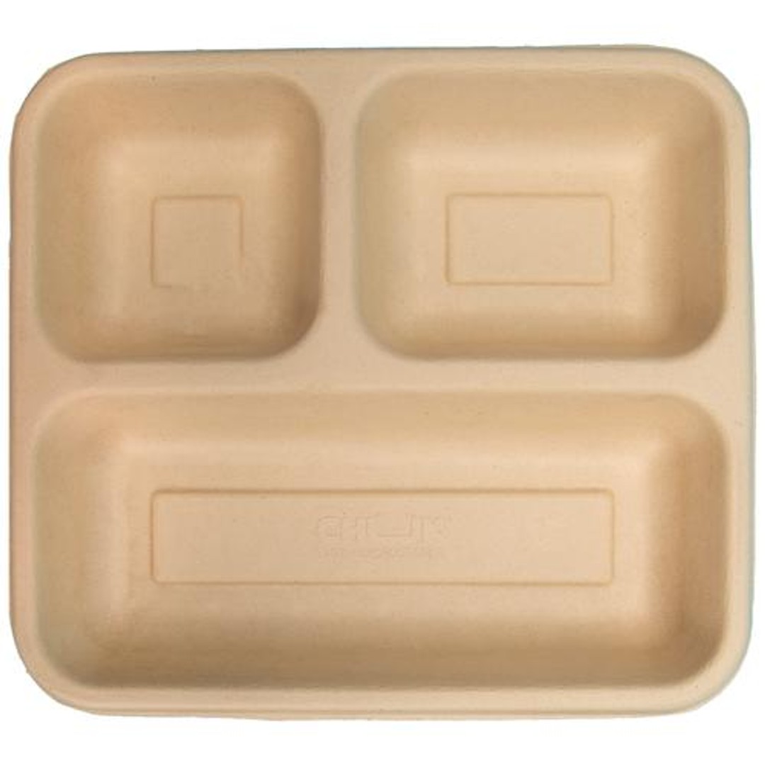 Buy Chuk Disposable Meal Plate - 3 Compartment Online at Best Price of ...