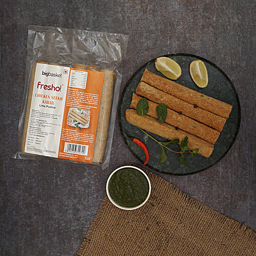 Buy Fresho Chicken Seekh Kabab Lime N Pudina Online at Best Price of Rs ...